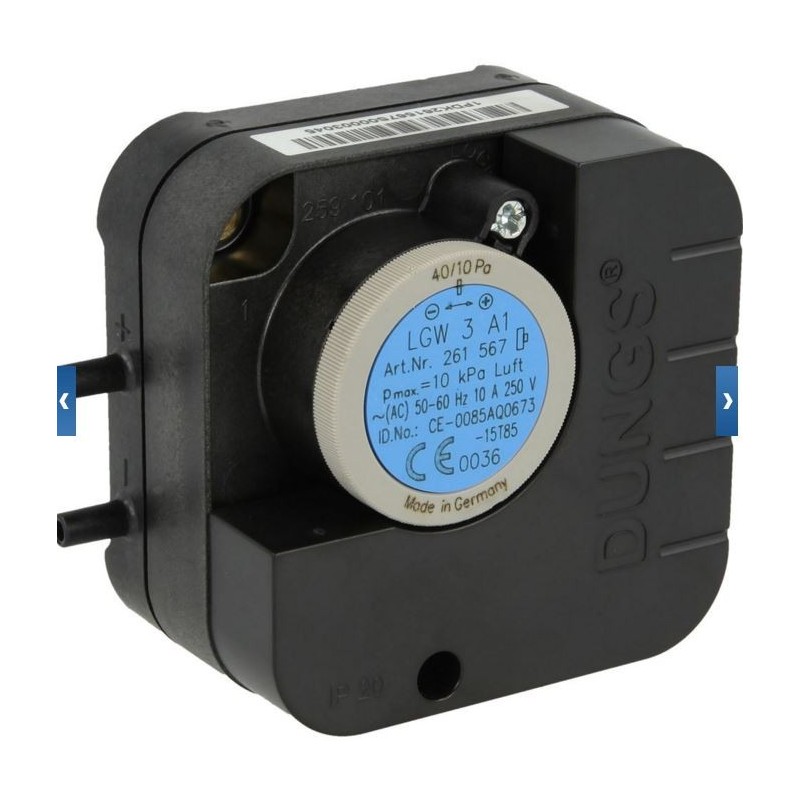 Pressostat LGW 3 A1- 0.4 mbar 3 mbar (fixe)